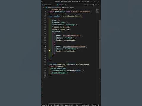 Edit Contact page route with dynamic url params in React Router V6 - React18 #react #javascript ...