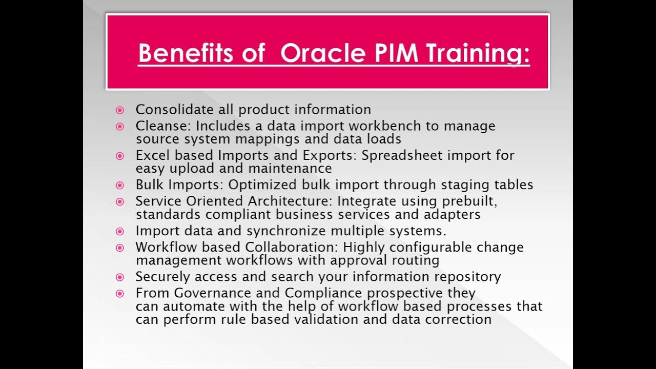 Oracle Product Information Management PIM - YouTube