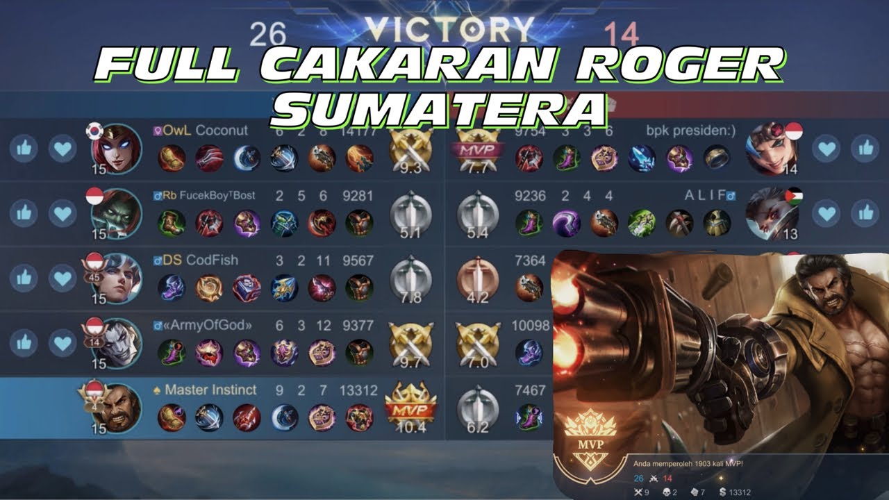 FULL CAKARAN DARI ROGER SUMATERA ! Mobile Legends Indonesia - YouTube