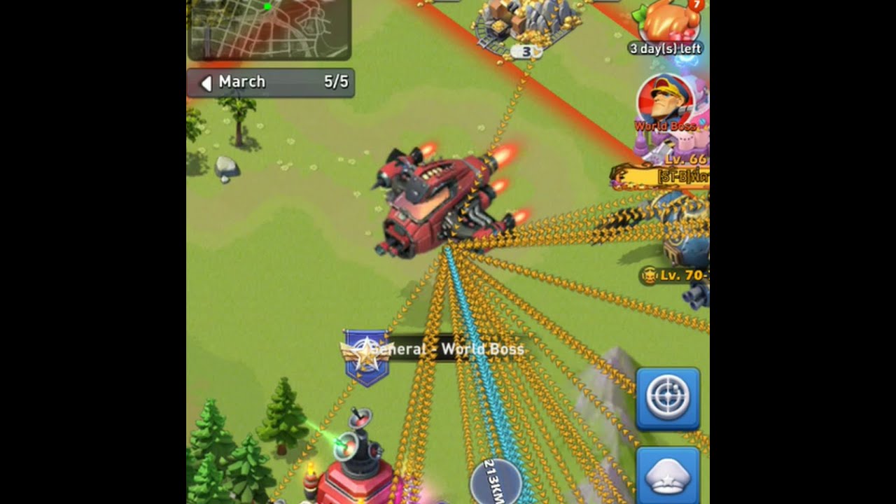 World Boss attacking in Top war - YouTube