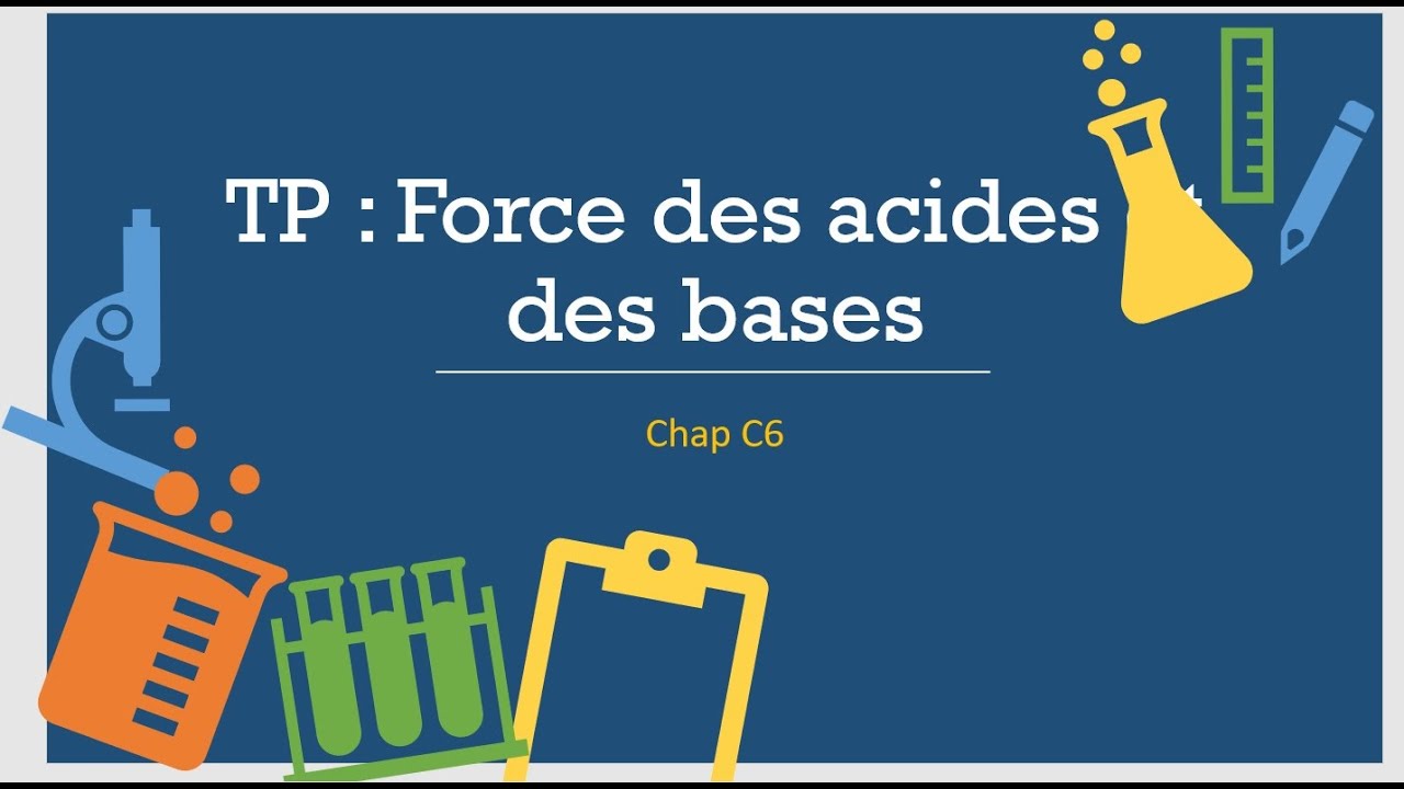 C6 - TP : Force des acides et des bases - YouTube
