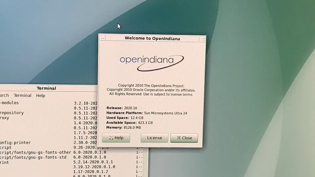 SUN Ultra 24 - SUN OS 5.11 OpenIndiana - YouTube