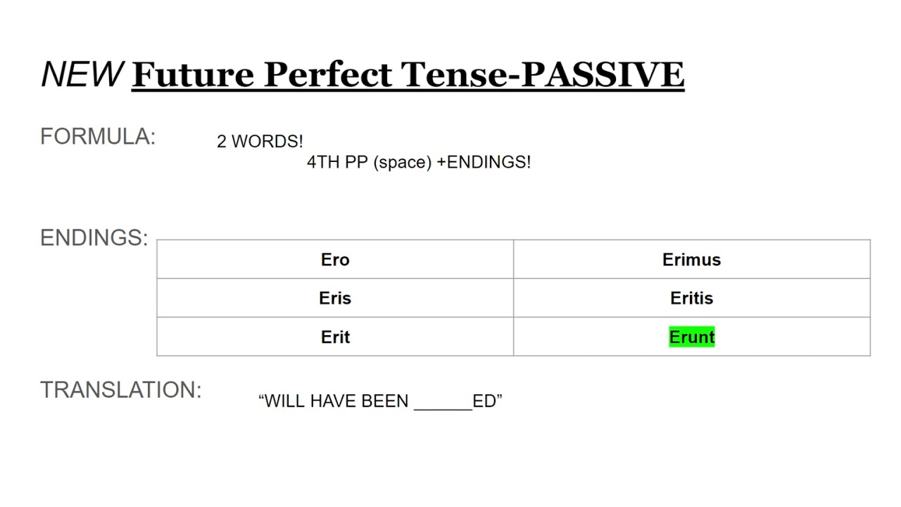 Latin 2 H 5 20 Future Perfect And Pluperfect Passive Notes PART 1 YouTube latin-2-h-5-20-future-perfect-and-pluperfect-passive-notes-part-1-youtube