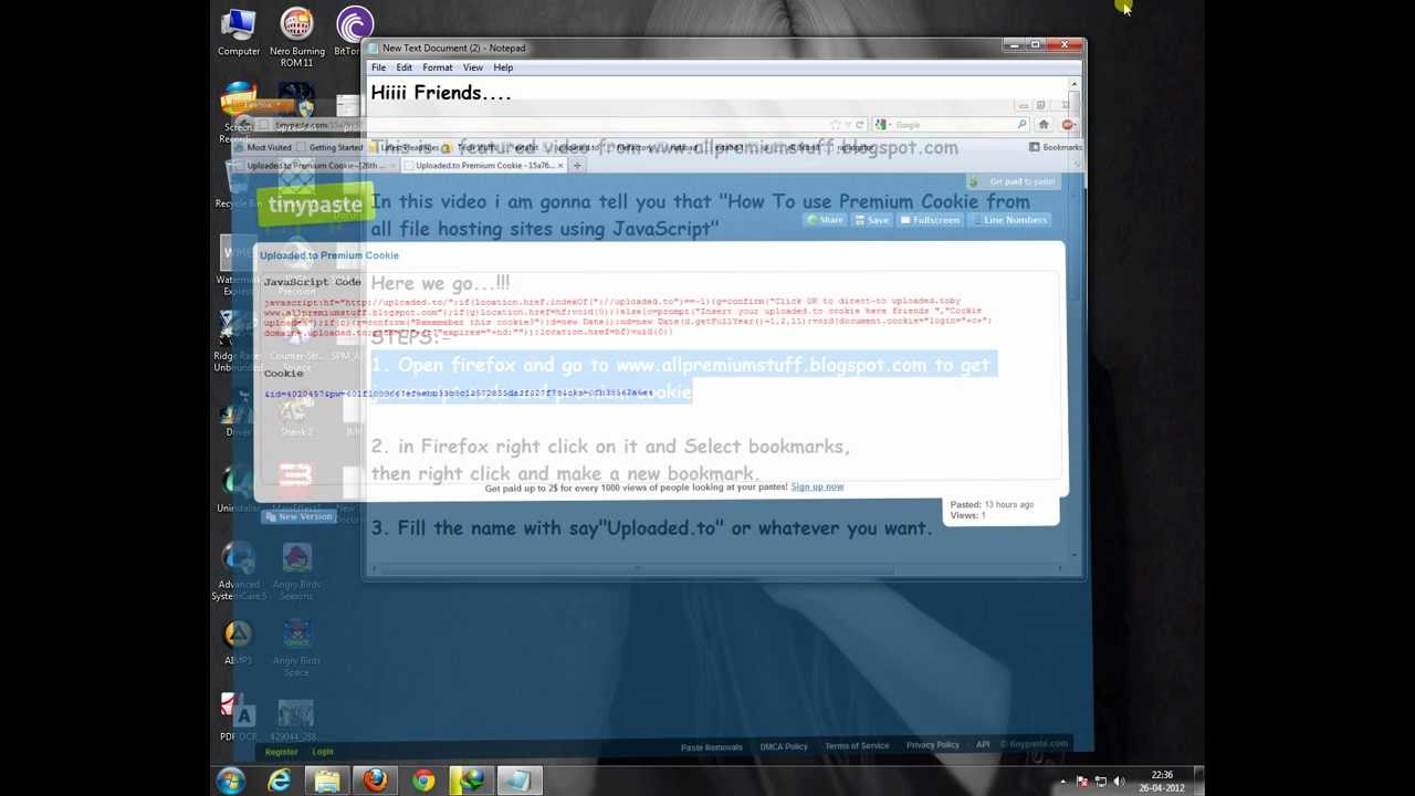 How to use Premium Cookie From All Filehosting sites [Hotfile,Uploaded ...