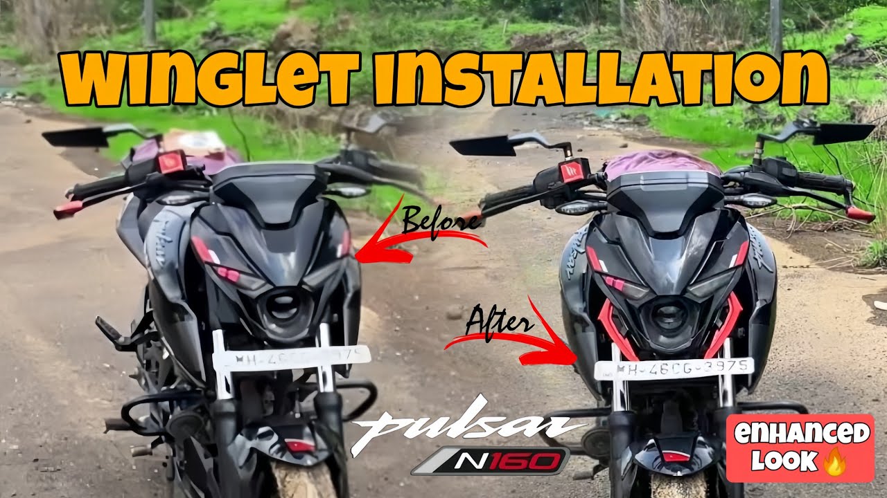 Pulsar N160 Winglets installation | N160 Modification | Ride with Jerry ...