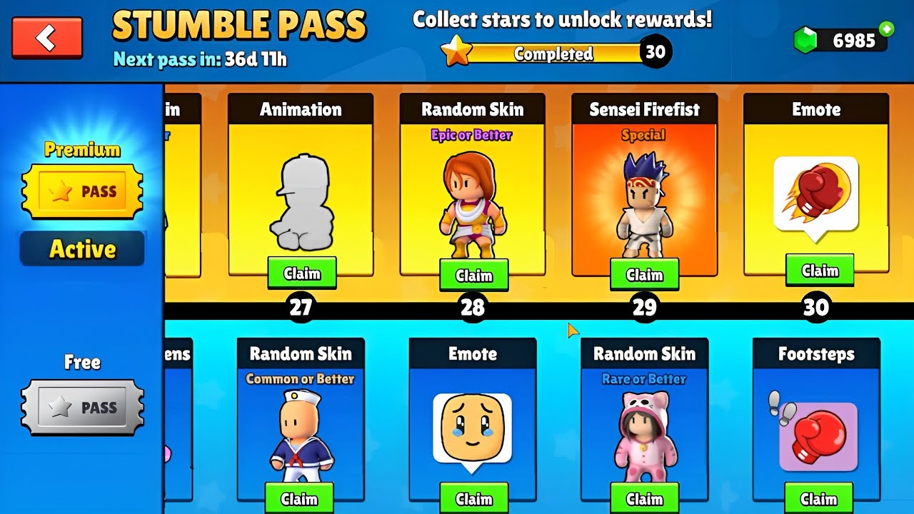 Stumble Guys New Stumble Pass 😍 Sensei Firefist & Fire Punch 🔥👊🏻 ...