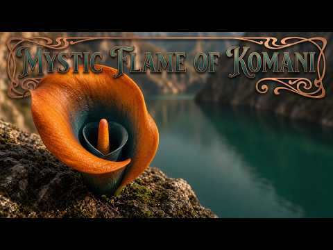 Calla Lily Blooms on Albania's Komani Lake Cliff at Golden Hour