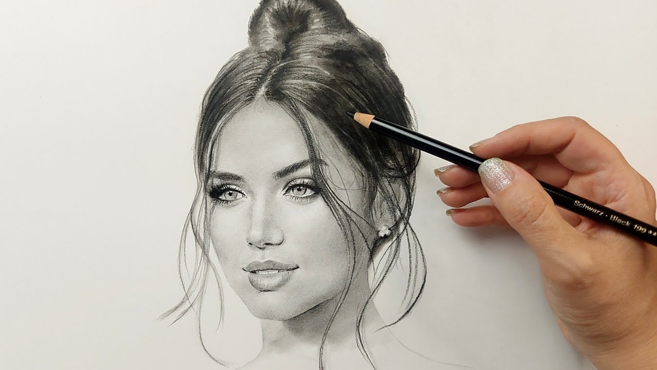 Portrait Drawing Tutorial for Beginners | Charcoal Drawing | Ana de ...