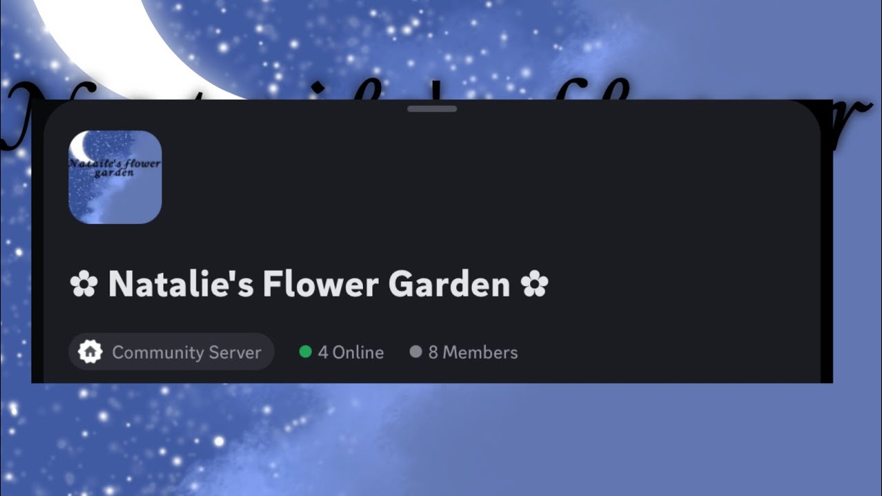 Nataile's Flower Garden Discord Server! - YouTube