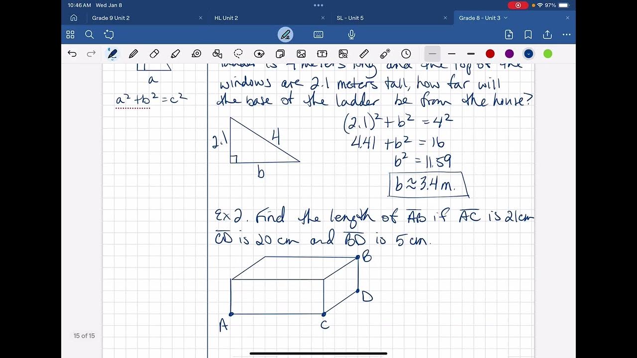 Pythagorean Theorem Application Questions - YouTube