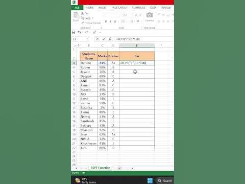 Rept function in excel 😱😱🔥#shorts #excel - YouTube