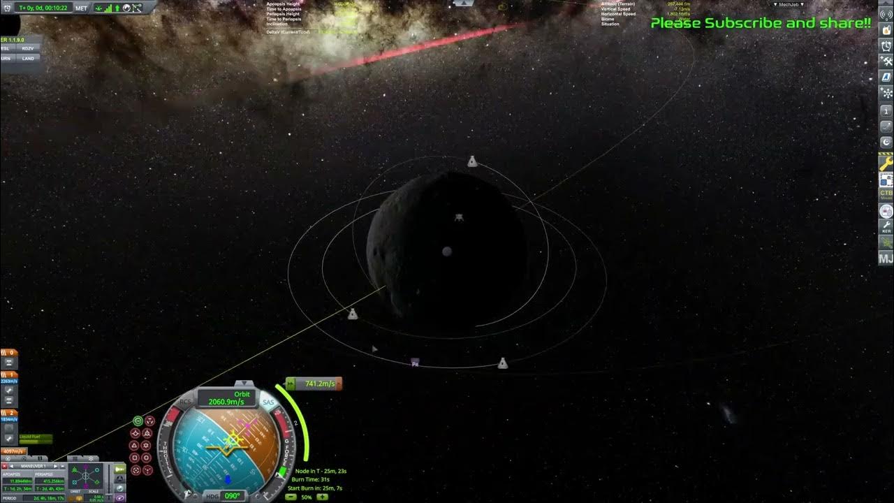 KSP Building a orbital space way station at the Mun Pt2 - YouTube