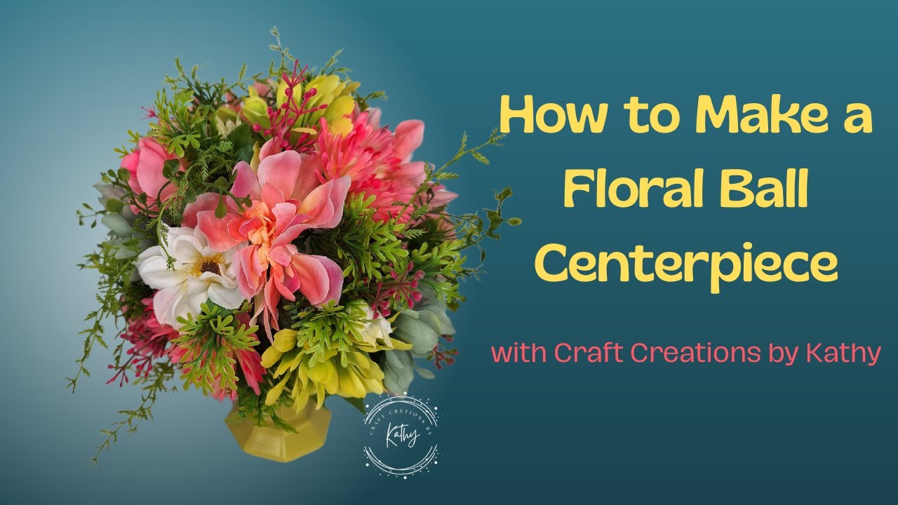 How to Make a Floral Ball Centerpiece | Easy Floral Ball | Flower Ball ...