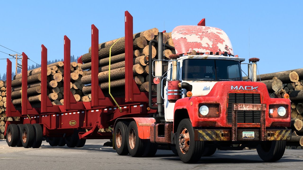 Logging 🚚🌲 Rusty Mack R | 🔊 CAT 3408DI | 🐻 Montana | ATS Mods ...