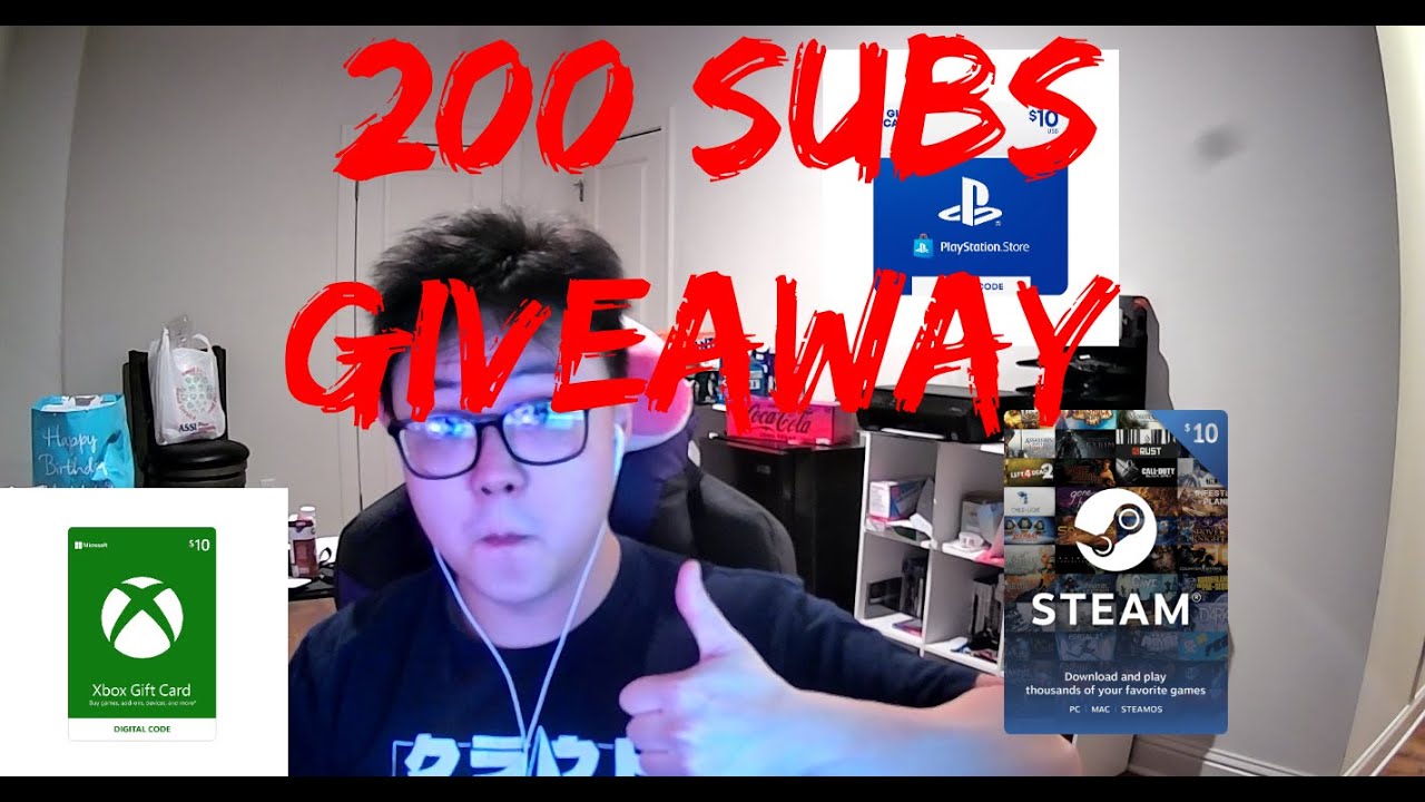 200 SUBSCRIBERS GIVEAWAY!!! THANK YOU! - YouTube