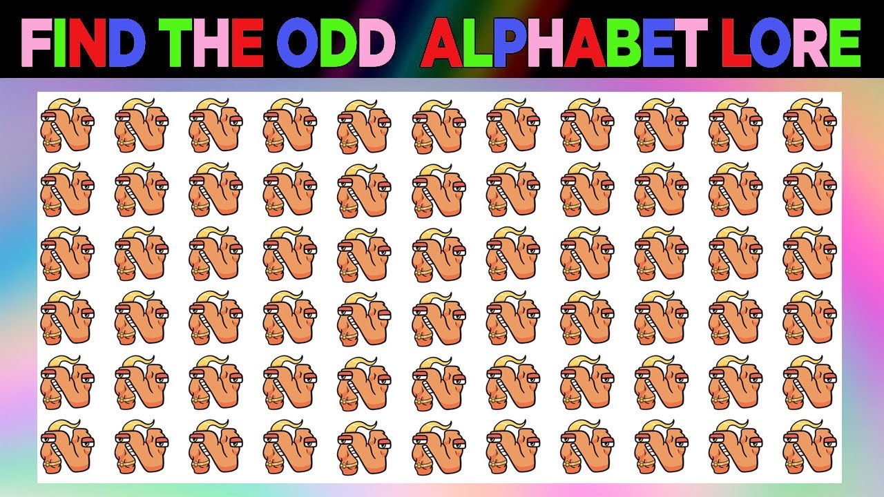 ️💚Spot the Odd Alphabet Alphabet Lore #3 | Spot the difference Alphabet ...