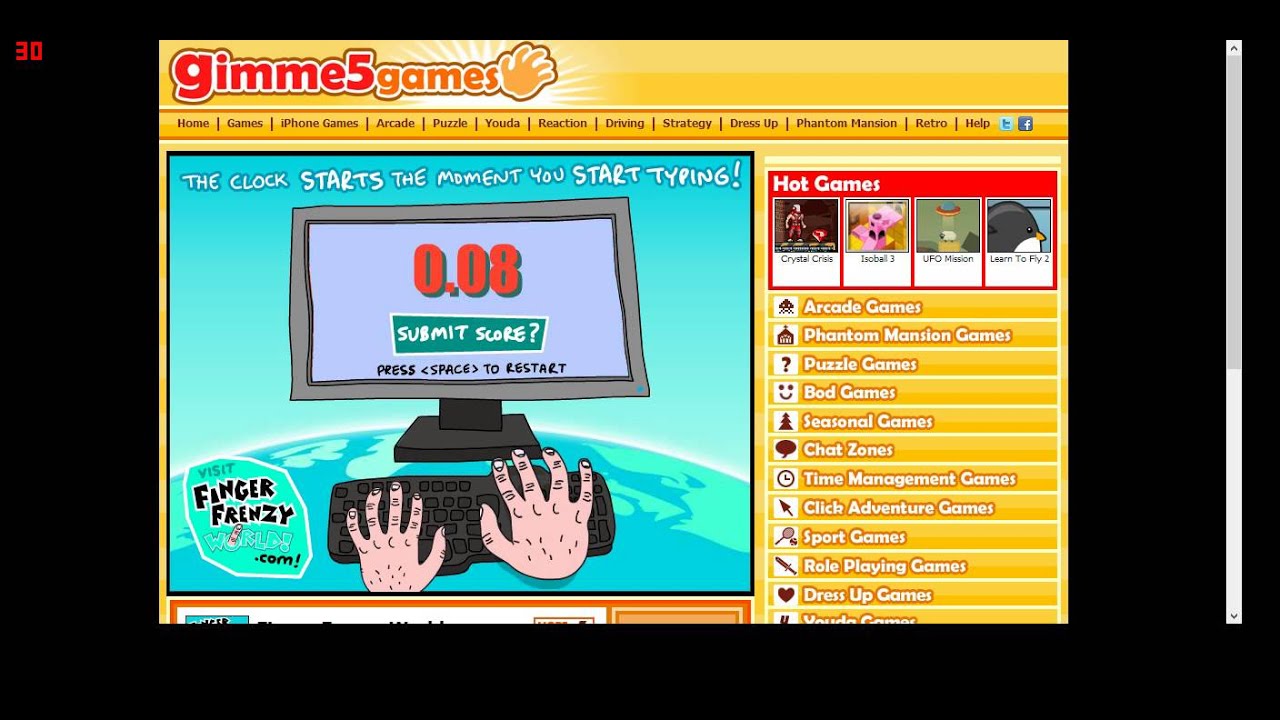 Finger Frenzy WR 0.08 - YouTube