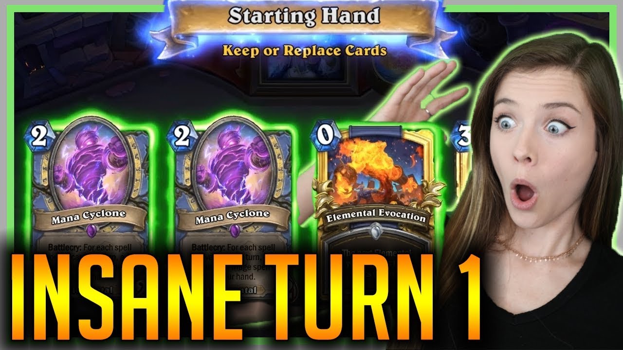 An Absolutely Crazy Turn 1 w/ Miracle Mage [Hearthstone: Rise of Shadows] - YouTube
