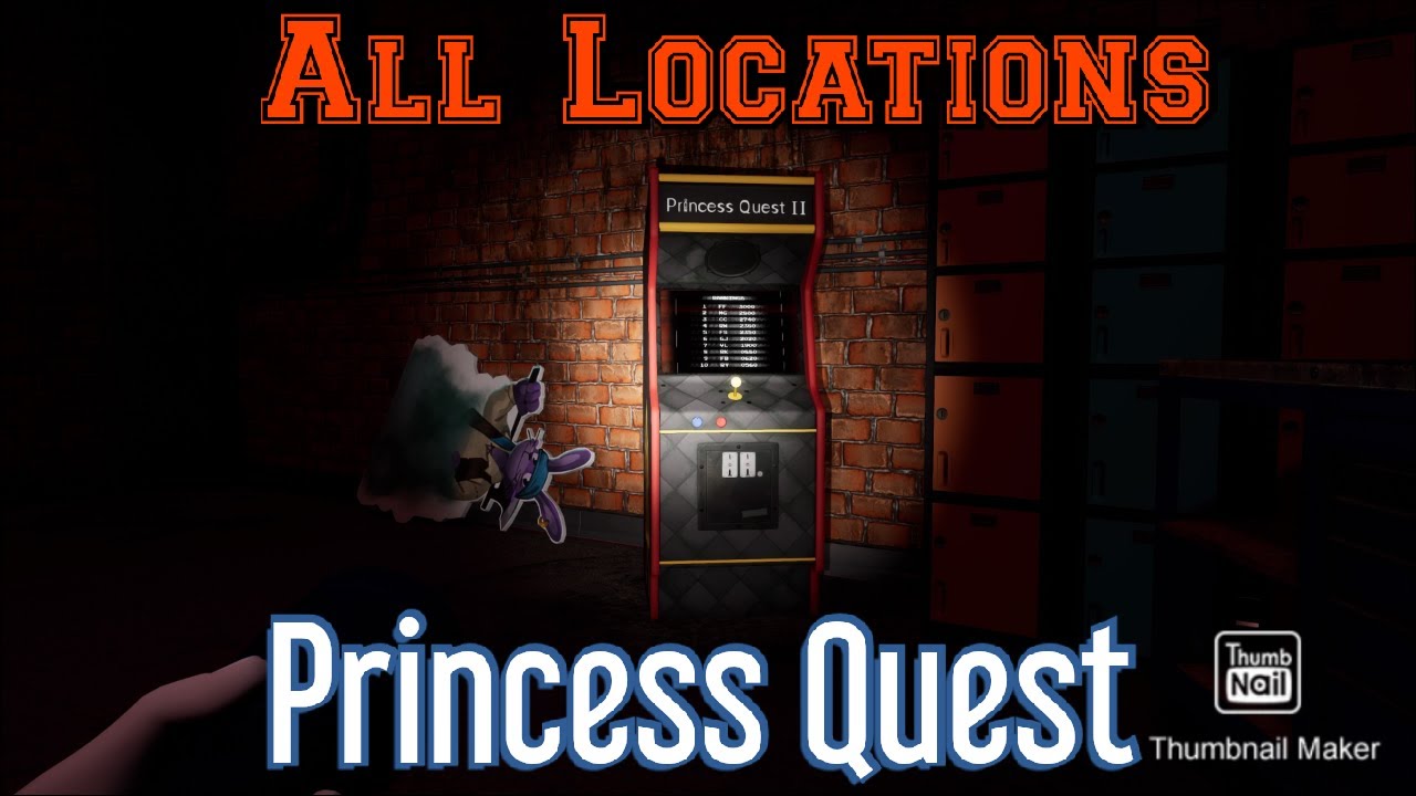 All Locations of the Princess Quest Minigame | FNAF Security Breach ...