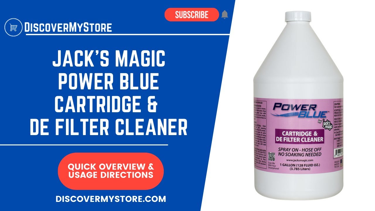 Jack's Magic Power Blue Cartridge & DE Filter Cleaner - YouTube