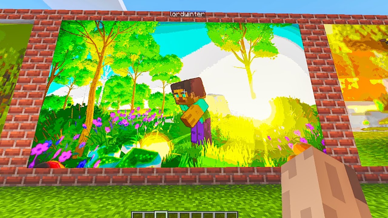 Reviewing Minecraft Wallpapers in Minecraft - Spring Theme! - YouTube