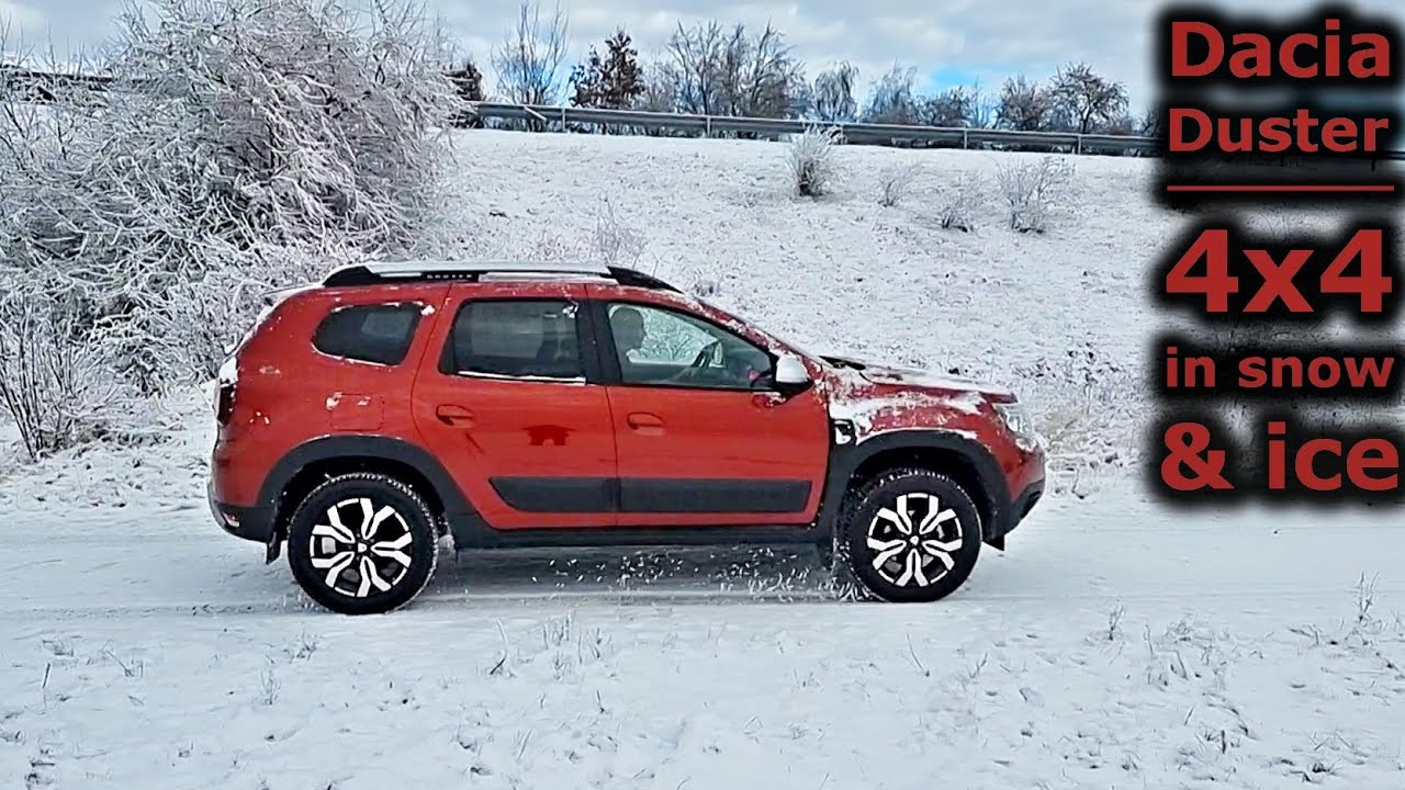 2021 Dacia Duster 4x4 (facelift) | how 4x4 works in snow - YouTube