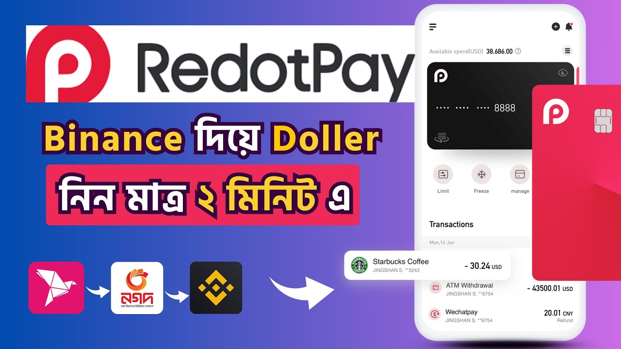 Redotpay USDT & Dollar Deposit Tutorial | bKash to Redotpay | Binance ...