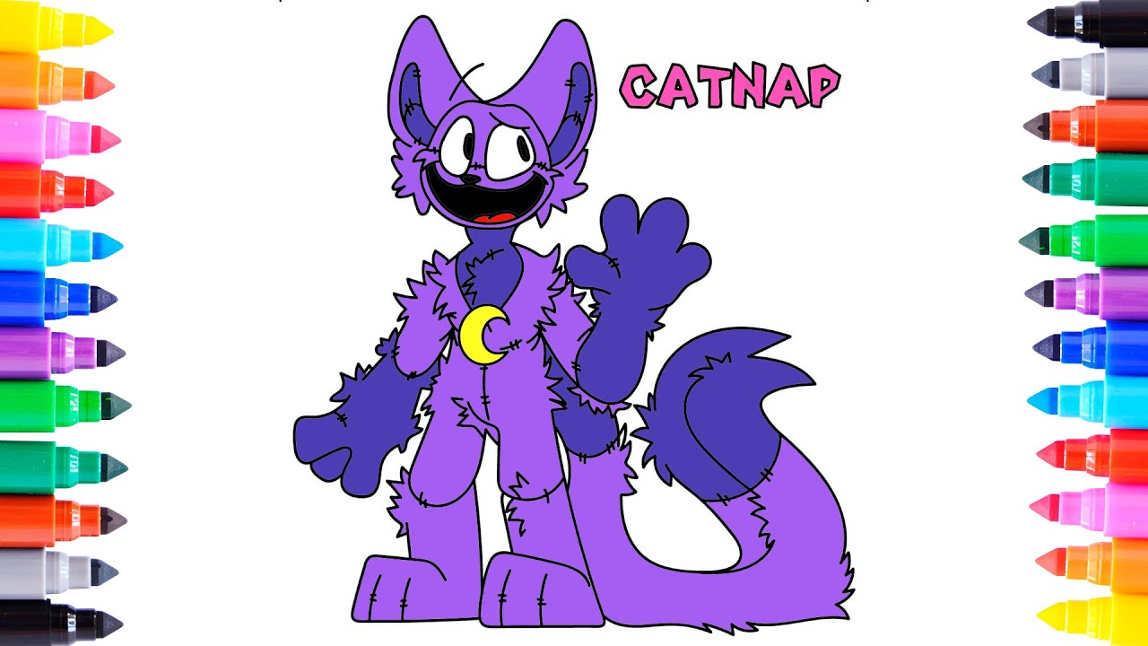 POPPY PLAYTIME Coloring Pages / How to Color CatNap - YouTube