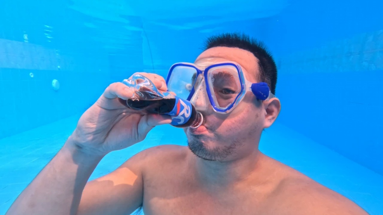 drink and burp RC Cola underwater - YouTube