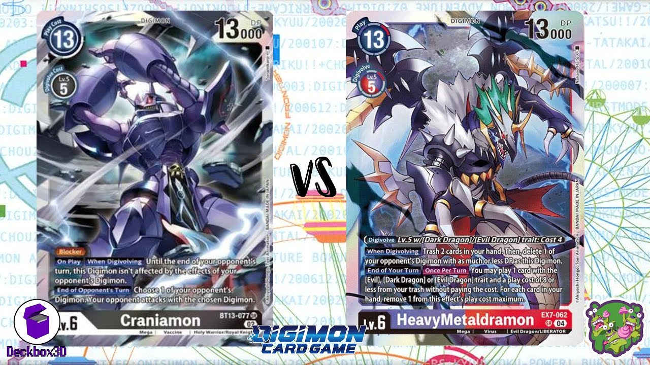 DIGIMON TCG: Craniamon (Black) vs HeavyMetaldramon (Purple) | THE BIG ...