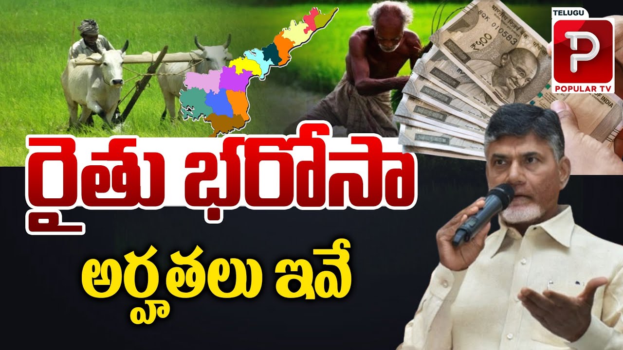 రైతు భరోసా అర్హతలు ఇవే..| AP Rythu Bharosa Scheme Eligibility Details ...