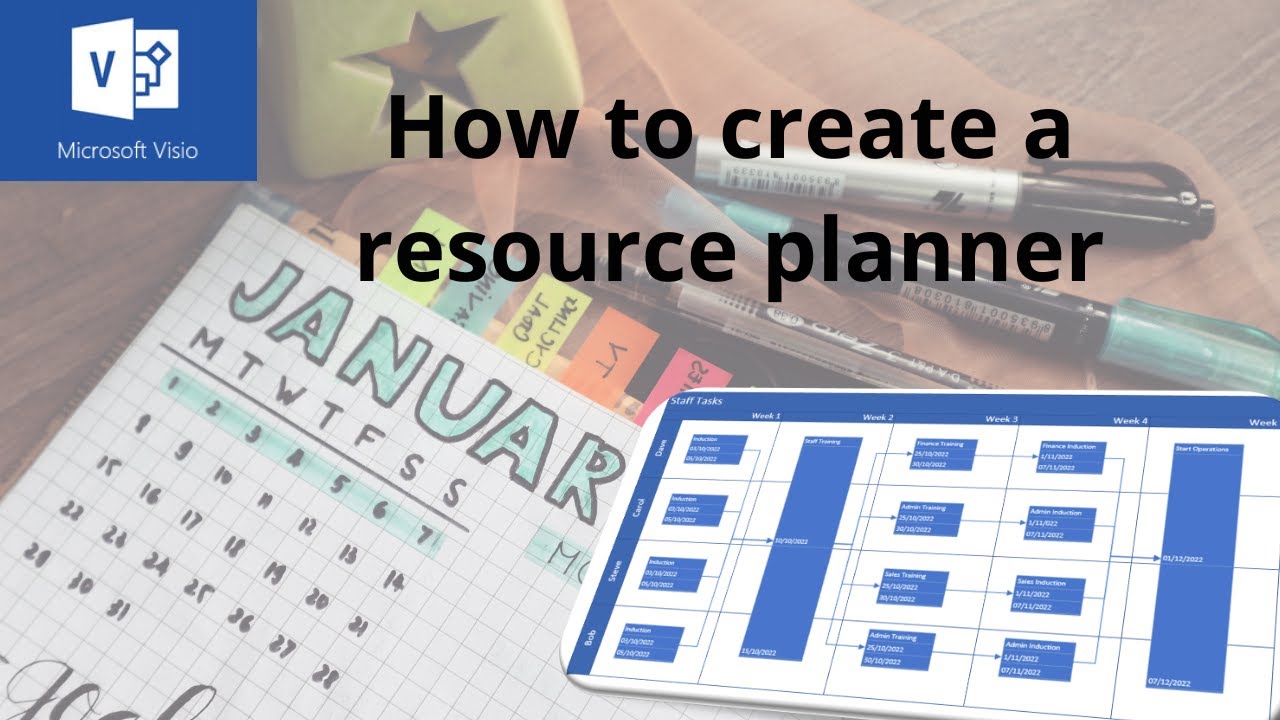 How to create a resource planner in Microsoft Visio - YouTube