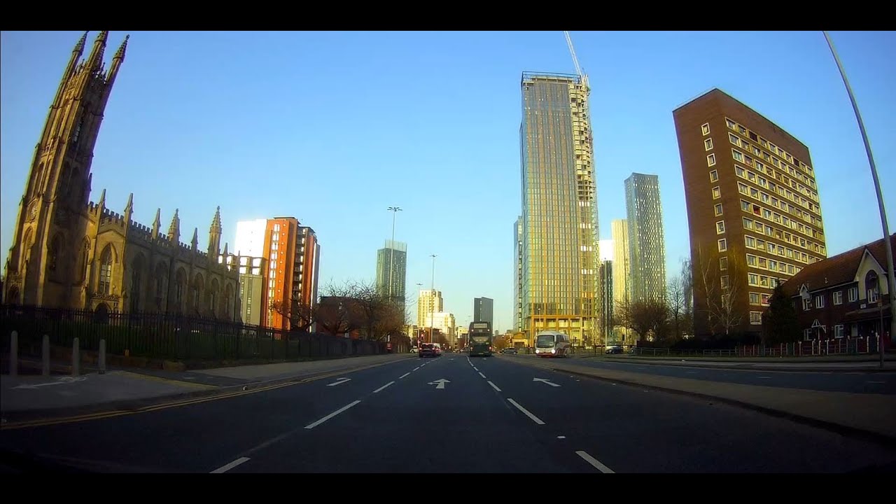 Sunny Manchester skyscraper timelapse 1st April 2021 - YouTube