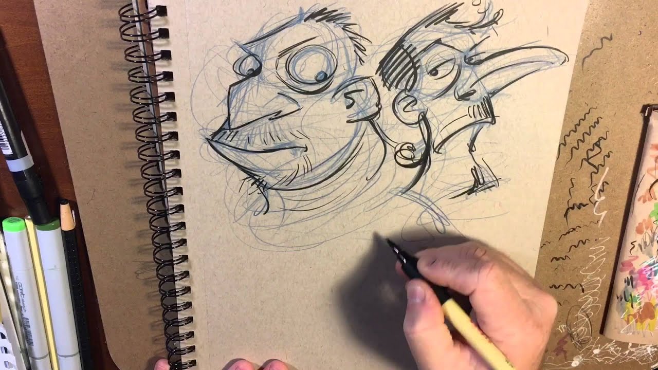 How to draw faces: speed drawing exercise. - YouTube