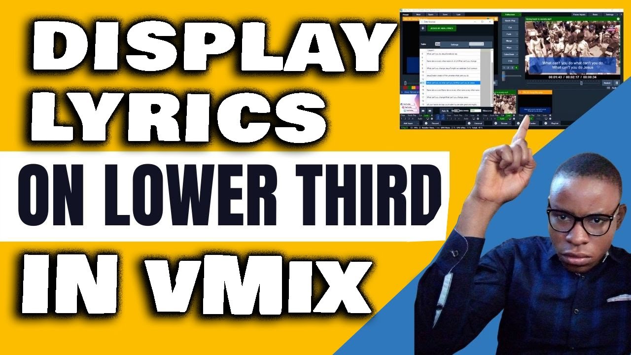 How To Display Lyrics On Lower Third In vMix | With Notepad - YouTube