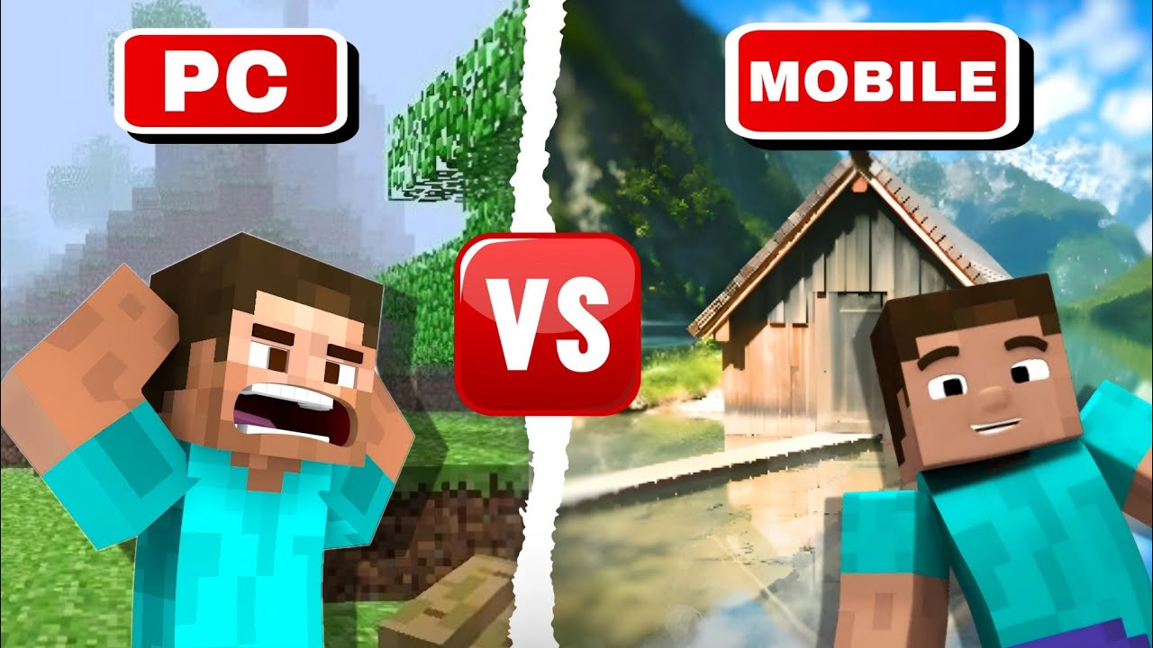 MINECRAFT PC Vs MOBILE 🔥| 5 BIGGEST Differences Between Them You Don’t ...