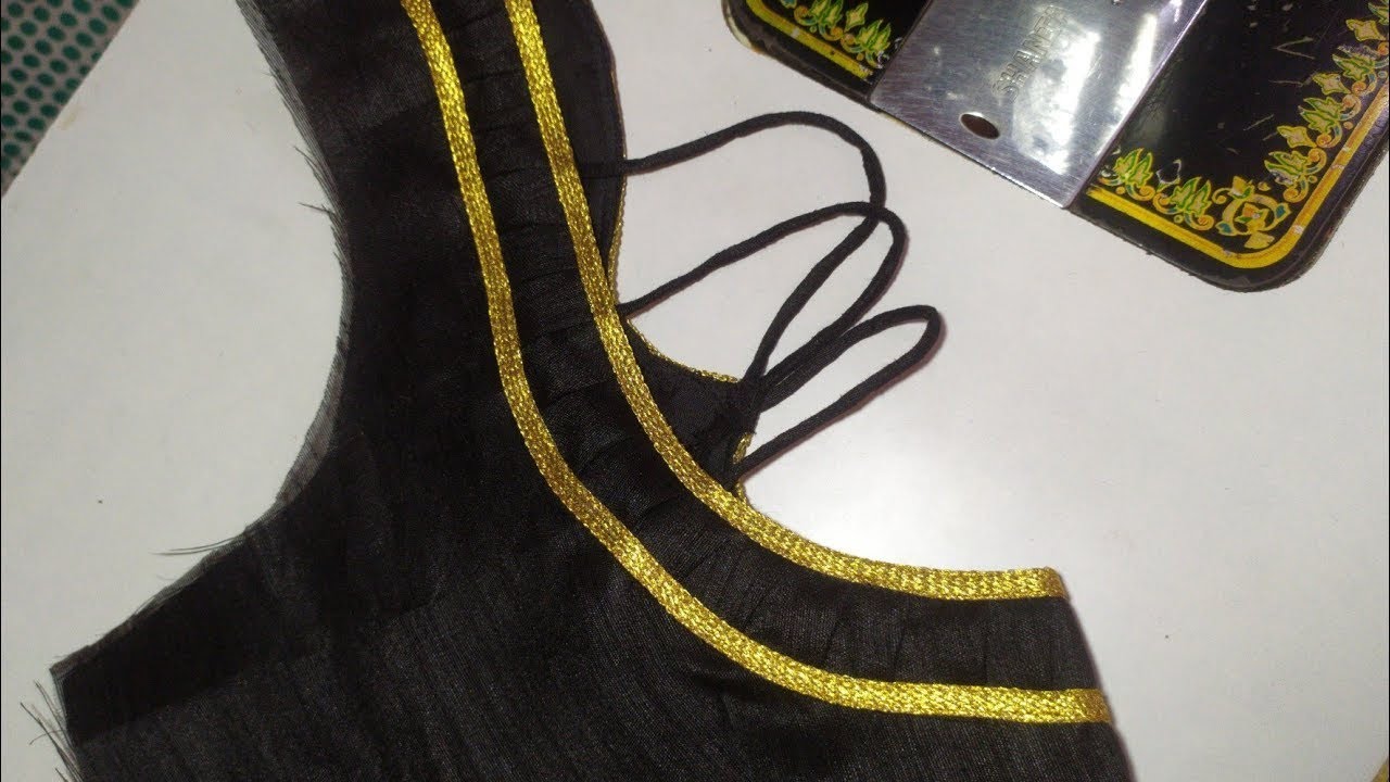 Black Back dori design cutting and stitching/ Beautiful blouse back ...