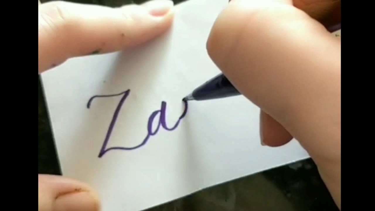 Zaeem - modern calligraphy name - YouTube
