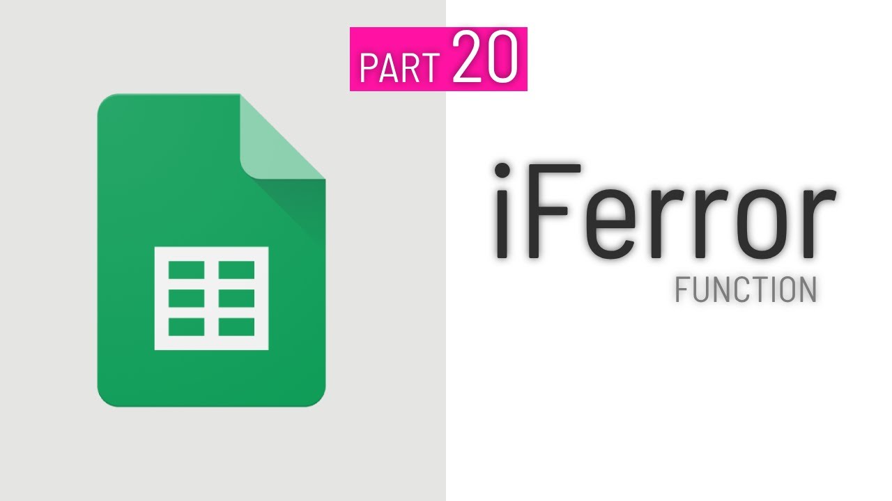 Part.20 - How to use the iferror function. - YouTube