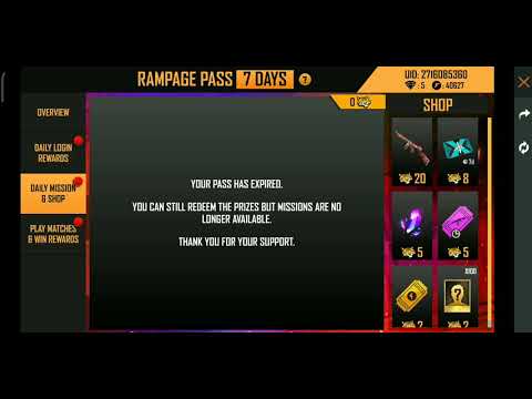 FREE FIRE NEW EVEND RAMPAGE PASS FREE REWADE
