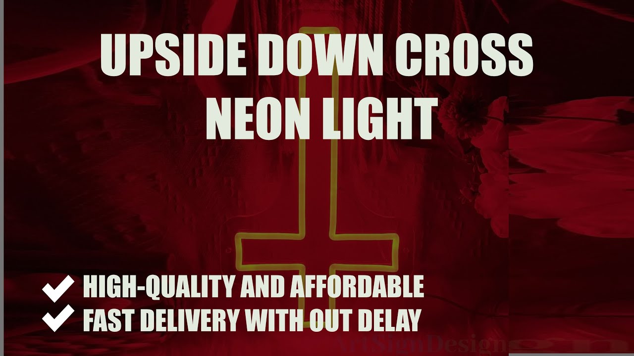 Upside Down Cross Neon Light | Start Decorating Your Room With This ...