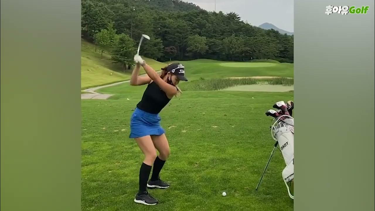 같이 라운드 한다면 매홀마다 감탄하지않을까요 💚💛🧡 KLPGA 반유경프로 골프스윙 Yookyung Ban バン·ユギョン - YouTube