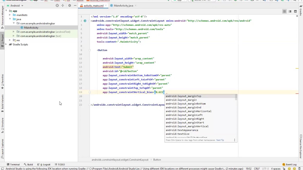 Android RatingBar - YouTube