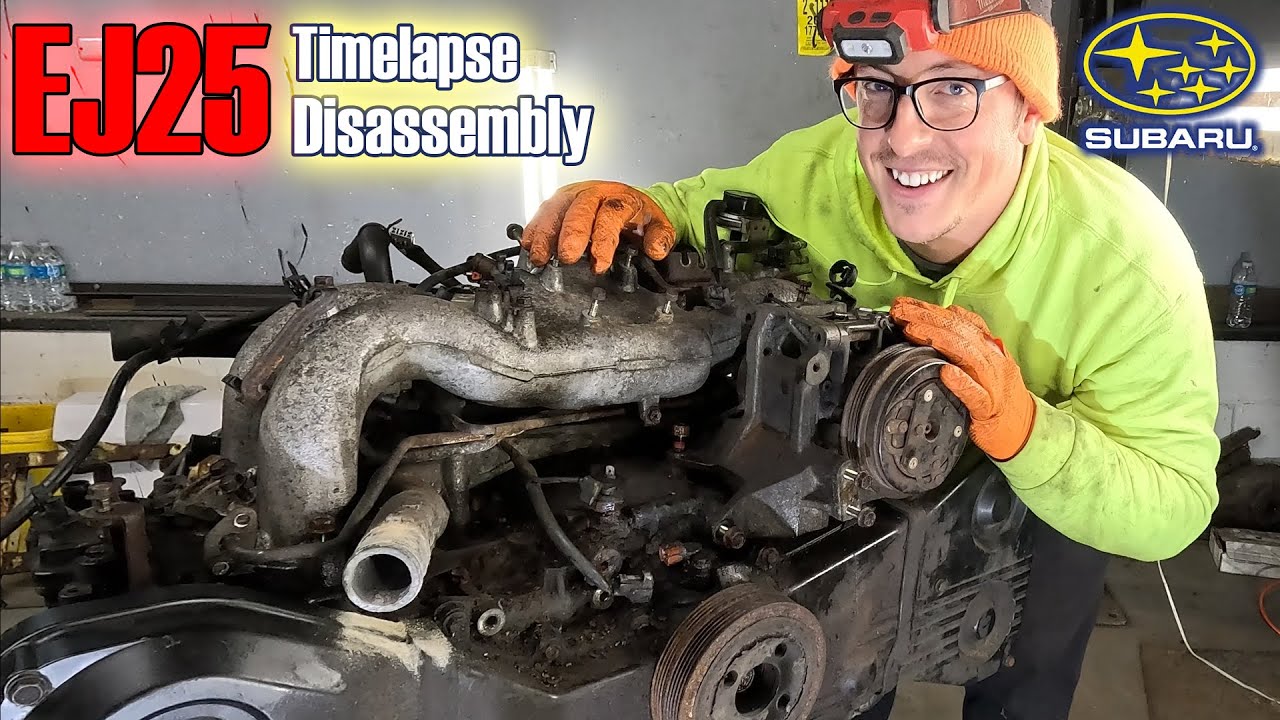EJ25 Engine Disassembly Timelapse. The Very First Subaru Sunday Ever ...