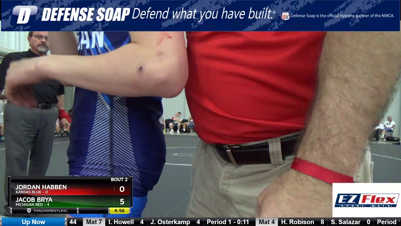 Mat 5 100 Jordan Habben Kansas Blue Vs Jacob Brya Michigan Red - YouTube