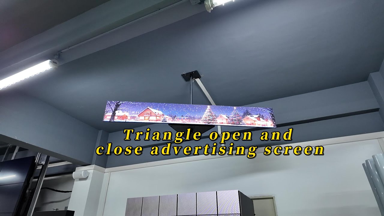 Triangle open and close rotating advertising screen#ledscreen - YouTube