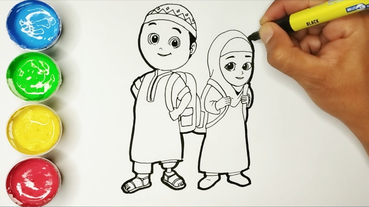 NUSSA DAN RARA BERANGKAT NGAJI | Menggambar dan mewarnai untuk anak ...