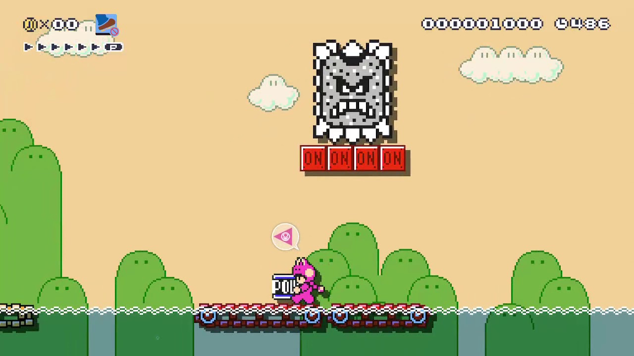 Mario Maker 2: My Level: Frog POWered Water Running Jutsu - YouTube