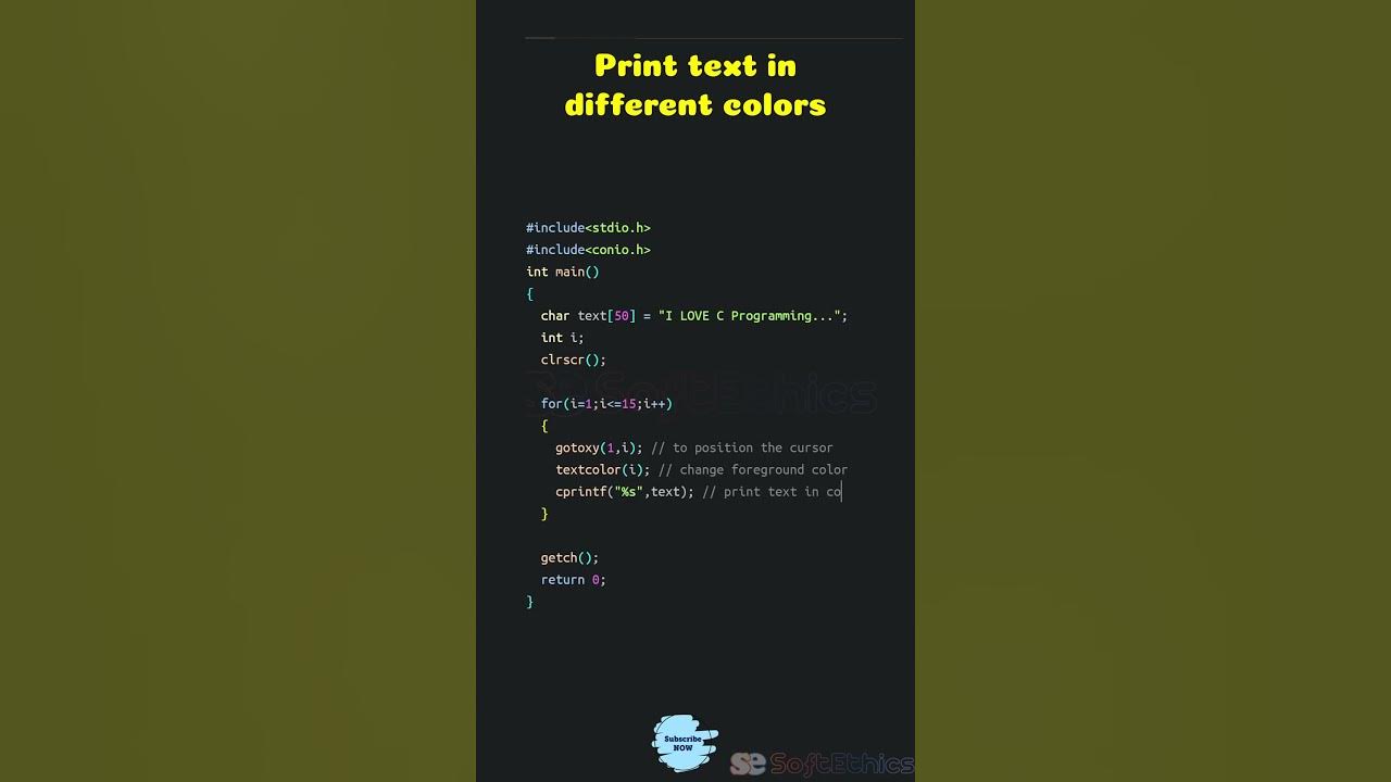 Colored Output In C Show Text In Color In C Programming shortsfeed colored-output-in-c-show-text-in-color-in-c-programming-shortsfeed