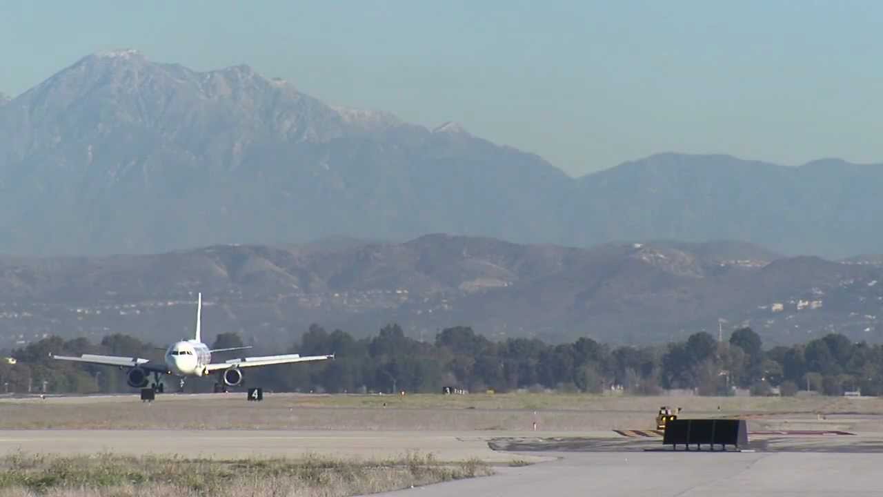 Frontier Airlines Jet Final Approach Landing at John Wayne Airport ...